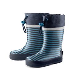 Tchibo - Kinder-Regenstiefel - Gr. 24-25 - dunkelblau/gestreift