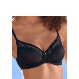 Vivance T-Shirt-BH, Schwarz, Gr. 75B, Damen, BHs, Material: Polyamid, Elasthan