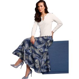 CREATION L PREMIUM Damen Langarm-Pullover mit abnehmbarer Spange ecru Gr&ouml;&szlig;e 40