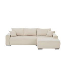 Smart Ecksofa mit Schlaffunktion Nelly beige Ma&szlig;e (cm): B: 270 H: 85 T: 185.0 &raquo; M&ouml;bel Kraft