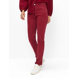 Brax Damen Five-Pocket-Hose Style CAROLA WINE RED, denim dunkelrot, Gr. 52L