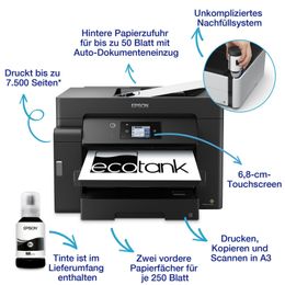 Epson EcoTank ET-M16600 A3-Tintentank-Multifunktionsdrucker s/w