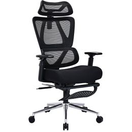 Drehstuhl OTTO HOME, B:73cm H:117cm T:73cmschwarz, Stoff, St&uuml;hle, "Andora, moderner ergonomischer Schreibtischstuhl", mit Fu&szlig;st&uuml;tze