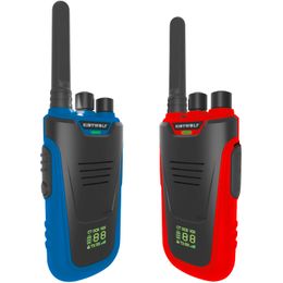Kidywolf Kidytalk Walkie-Talkies mit Taschenlampe 2 St&uuml;ck blau und rot - Outdoor Zubeh&ouml;r