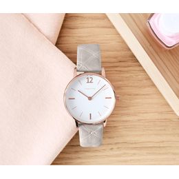 Tchibo - Armbanduhr mit Lederband - grau