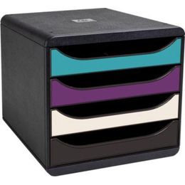 Exacompta BIG BOX Schubladenbox mit 4 Schubladen &ndash; Aufbewahrungsbox f&uuml;r B&uuml;ro und Werkstatt