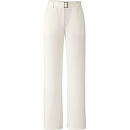 Heine Damen Jerseyhose mit G&uuml;rtel ecru Gr&ouml;&szlig;e 34
