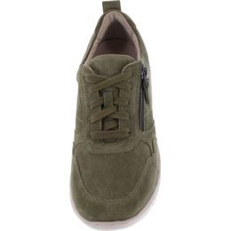 Naturl&auml;ufer Damen Sneaker mit seitlichem Rei&szlig;verschluss, Weite H oliv Gr&ouml;&szlig;e 41