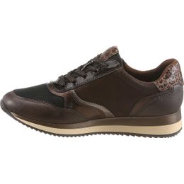 Jana Damen Sneaker mit Zipper schoko Gr&ouml;&szlig;e 41