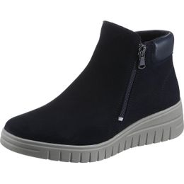 Damen Stiefelette mit Veloursleder marine Gr&ouml;&szlig;e 42