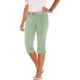 CR&Eacute;ATION L Damen Caprijeans mit kurzen Fu&szlig;schlitzen eucalyptus Gr&ouml;&szlig;e 44