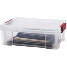 PAPERFLOW CLIP'N STORE Aufbewahrungsbox 9 L, transparent, mit Deckel, BPA-frei, lebensmittelgeeignet