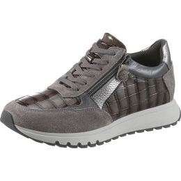 Damen Sneaker mit Metallic-Akzenten taupe Gr&ouml;&szlig;e 39