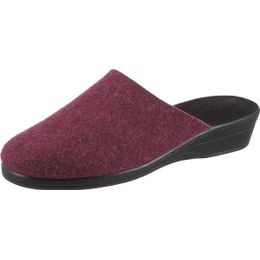 CR&Eacute;ATION L Damen Pantoffel mit Keilabsatz, Filz bordeaux Gr&ouml;&szlig;e 40