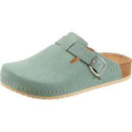 MUBB Damen Clog aus Leder reseda Gr&ouml;&szlig;e 36