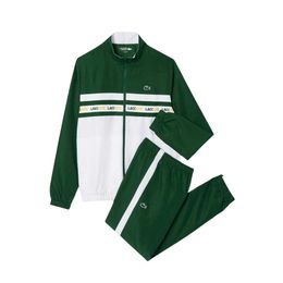 Lacoste - Trainingsanzug-Set f&uuml;r Herren, Tennis (Gr&uuml;n/Wei&szlig;)