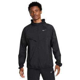 Nike - "Stride" Kapuzenjacke f&uuml;r Herren, Leicht (Schwarz/Silber)