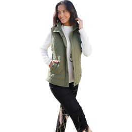 CR&Eacute;ATION L Damen Steppweste oliv Gr&ouml;&szlig;e 38