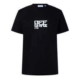Off-White Off White - T-Shirt f&uuml;r Herren, Baumwolle, Schmal (Schwarz)