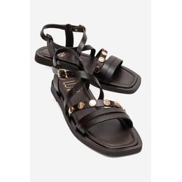 Poole Leder Sandale mit mehreren Riemen
