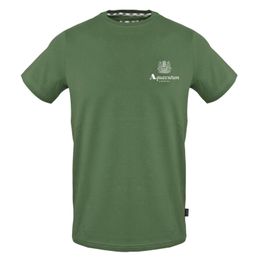 Aquascutum - T-Shirt f&uuml;r Herren, Baumwolle, Regul&auml;r (Milit&auml;rgr&uuml;n)