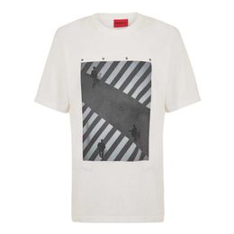 Hugo - T-Shirt f&uuml;r Herren, Logo, Baumwolle (Wei&szlig;)