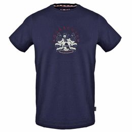 Aquascutum - T-Shirt f&uuml;r Herren, Baumwolle (Marine)