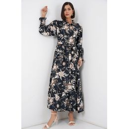 Maxi-Hemdkleid mit Paisleymuster und G&uuml;rtel