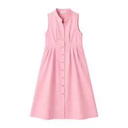 Gekn&ouml;pfter Tippet-Kragen-Maxi-Kleid