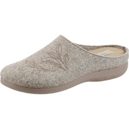 Waldl&auml;ufer Damen Pantoffel mit Polsterung beige Gr&ouml;&szlig;e 39