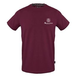Aquascutum - T-Shirt f&uuml;r Herren, Baumwolle, Regul&auml;r (Rot)