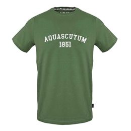 Aquascutum - "1851" T-Shirt f&uuml;r Herren/Damen Unisex, Baumwolle (Milit&auml;rgr&uuml;n)