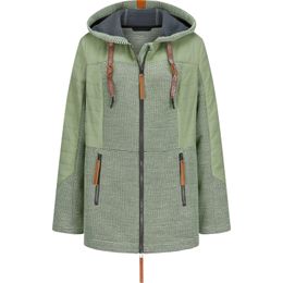 CR&Eacute;ATION L Damen &Uuml;bergangsjacke im Mix aus Fleece und Stepp eucalyptus Gr&ouml;&szlig;e 46