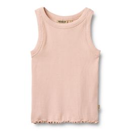 Wheat M&auml;dchen Shirttop "Wheat Rib Top Minka", rosa, Gr. 98, unifarben, 95% Baumwolle (Bio), 5% Elasthan, Tops