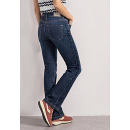 Street One Damen Bootcut-Jeans "Style Blaire"dunkelblau washed, Gr. 27, unifarben, Denim/Jeans, Obermaterial: 72% Baumwolle, 27% Polyester, 1%