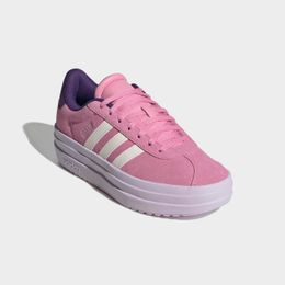 M&auml;dchen Sneaker "VL COURT BOLD", adidas Sportswear, Gr. 38,5st tropic bloom, core wei&szlig;, violet, Leder, Synthetik, Schuhe, inspiriert vom Design des