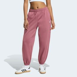 Damen Sporthose "ESSENTIALS, LOCKERE PASSFORM"quiet crimson, normal, gr., Gr. L, adidas originals, Obermaterial: 82% Baumwolle, 18% Polyester, Hosen,