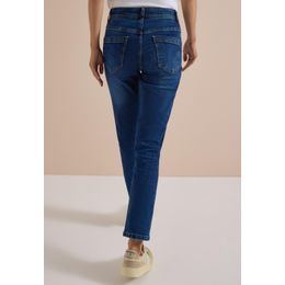 Cecil Damen Slim-fit-Jeansmid blau wash, Gr. 32, unifarben, Jeans, 83% Baumwolle, 15% Polyester, 2% Elasthan, Jeans, 5-Pocket-Style