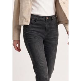 Street One Damen Bootcut-Jeans "Style Blaire"schwarz washed, Gr. 32, unifarben, Denim/Jeans, Obermaterial: 63% Baumwolle, 25% Polyester, 10% Viskose,