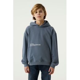 Garcia Jungen Hoodie, blau, Gr. 164, Sweatware, Obermaterial: 100% Baumwolle, Sweatshirts, mit Kapuze