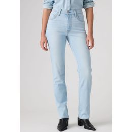 Levi's LEVI'S Damen Slim-fit-Jeans "722 HIGH RISE SLIM"true blau light, Gr. 29, unifarben, Denim/Jeans, Obermaterial: 51% Baumwolle, 37% Lyocell, 7%