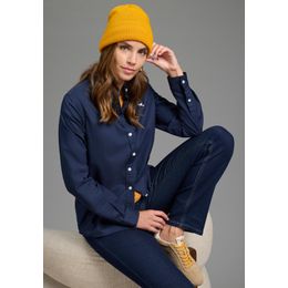 Laura Scott Damen Klassische Bluse, blau, Basic, Gr. 46, unifarben, Web, Obermaterial: 100% Baumwolle, Blusen, Basic-Stil, aus Baumwolle, uni mit