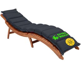Detex Auflage Sonnenliege Anthrazit 183x56x7cm
