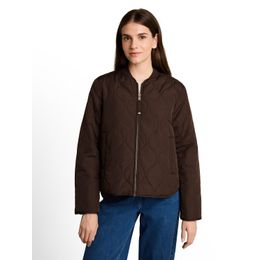 Tom Tailor Damen Steppjackejava schwarz braun, Gr. XS, unifarben, Steppware, Obermaterial: 100% Polyester. Futter: 100% Polyester, Jacken, mit