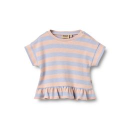 Wheat M&auml;dchen T-Shirt "Wheat T-shirt S/S Marie"powder stripe, Gr. 68, gestreift, 100% Baumwolle, Shirts