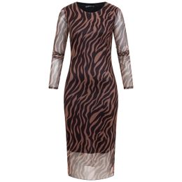 CLOUD 5IVE Damen A-Linien-Kleid "CLOUD 5IVE Long-sleeved Dress"braun, Gr. XL, 95% Polyester, 5% Elasthan, Kleider