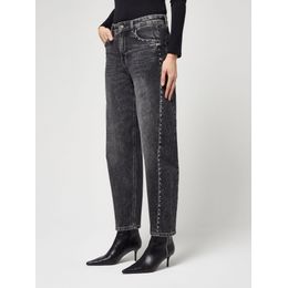 Gang Damen 5-Pocket-Jeans "94BLAKE"studed schwarz, Gr. 24, unifarben, 99% Baumwolle, 1% Elasthan, Jeans, im 5-Pocket-Style