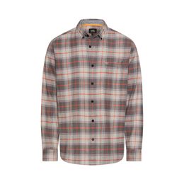 Camel Active Herren Karohemdbrick orange, Gr. XXL, kariert, Web, Obermaterial: 98% Baumwolle, 2% Elasthan, Hemden, im Karo-Look und mit