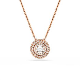 Swarovski Damen Kette mit Anh&auml;nger "Schmuck Geschenk SUBLIMA Halskette", Metallros&eacute;goldfarben, kristallwei&szlig;, Metall, Halsketten, mit Swarovski