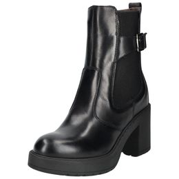 Nero Giardini Damen High-Heel-Stiefelette "Nero Giardini Stiefelette Leder/Textil", Gr. 40, schwarz, Leder, Textil, Schuhe